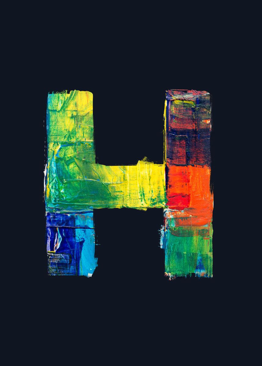 'Letter H' Poster, picture, metal print, paint by Peter Green | Displate