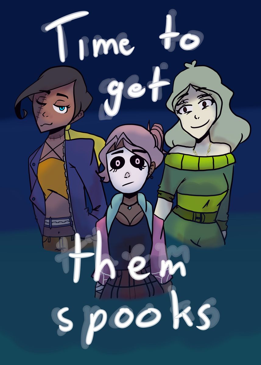 'Dem spooks' Poster, picture, metal print, paint by Vridaytries | Displate