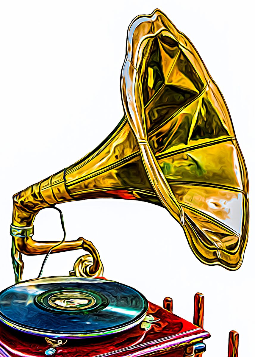 'Vintage Phonograph' Poster, picture, metal print, paint by Art ...