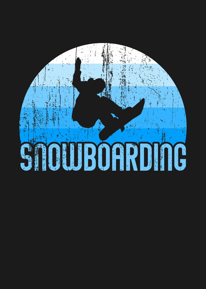 'SNOWBOARDING' Poster, picture, metal print, paint by PosterWorld ...