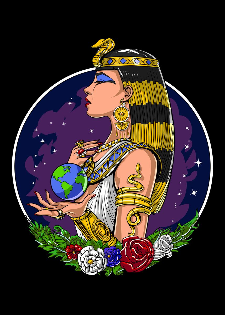 'Egyptian Queen Cleopatra' Poster, picture, metal print, paint by ...