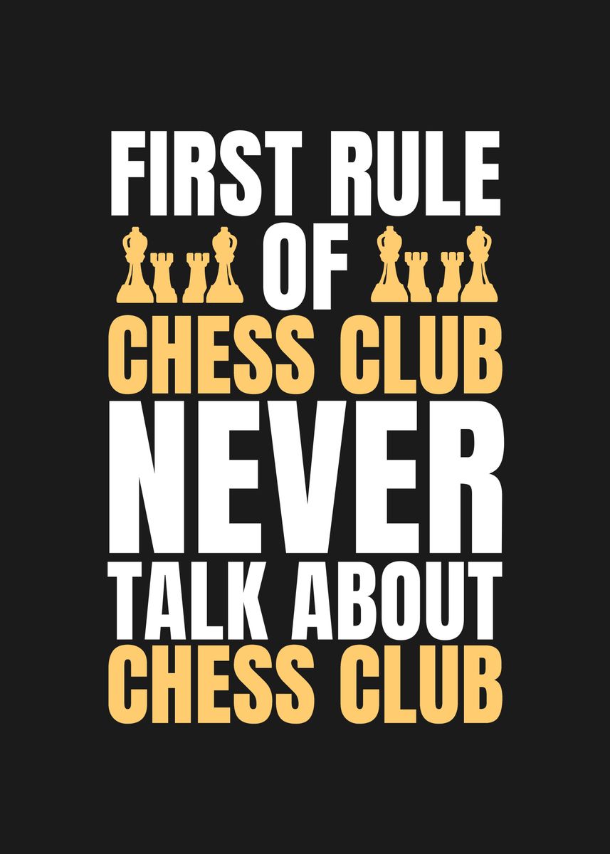 'CHESS CLUB' Poster, picture, metal print, paint by PosterWorld | Displate