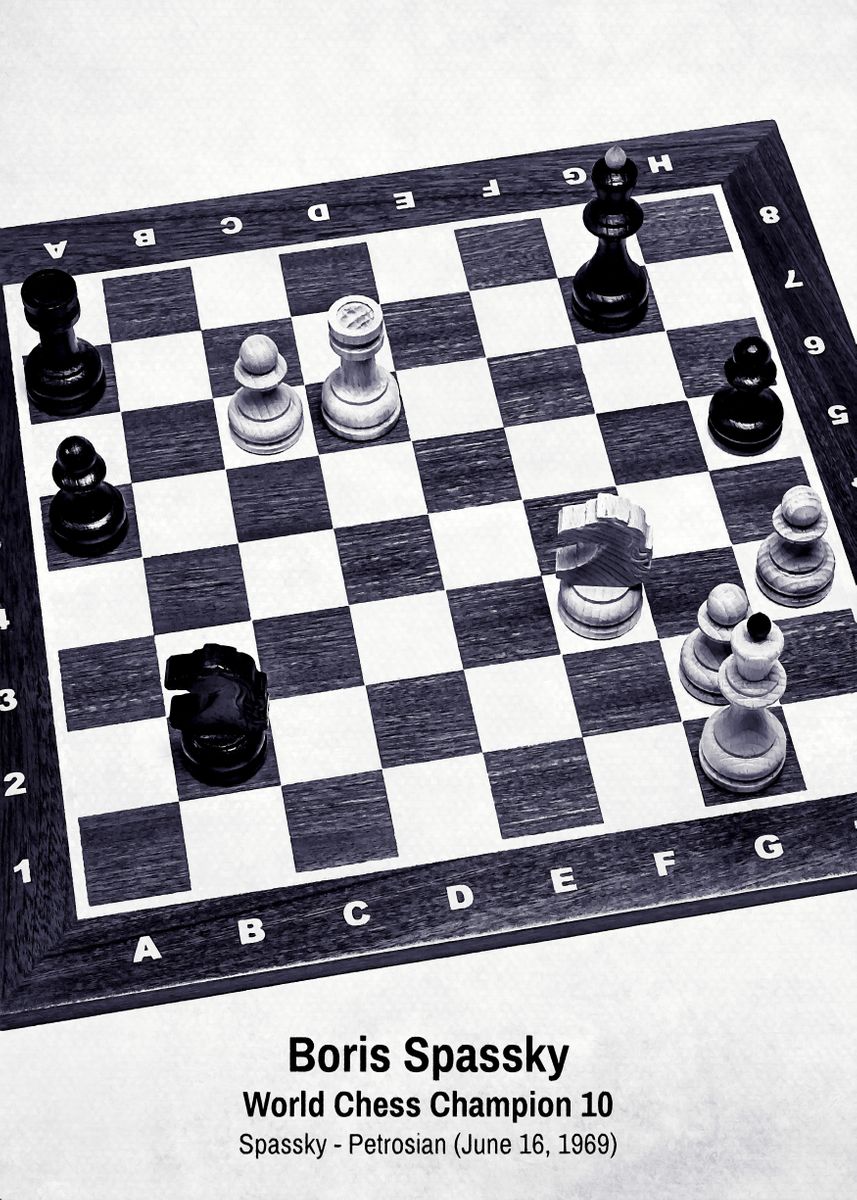 'Spassky Chess Champion 10' Poster, picture, metal print, paint by Art ...