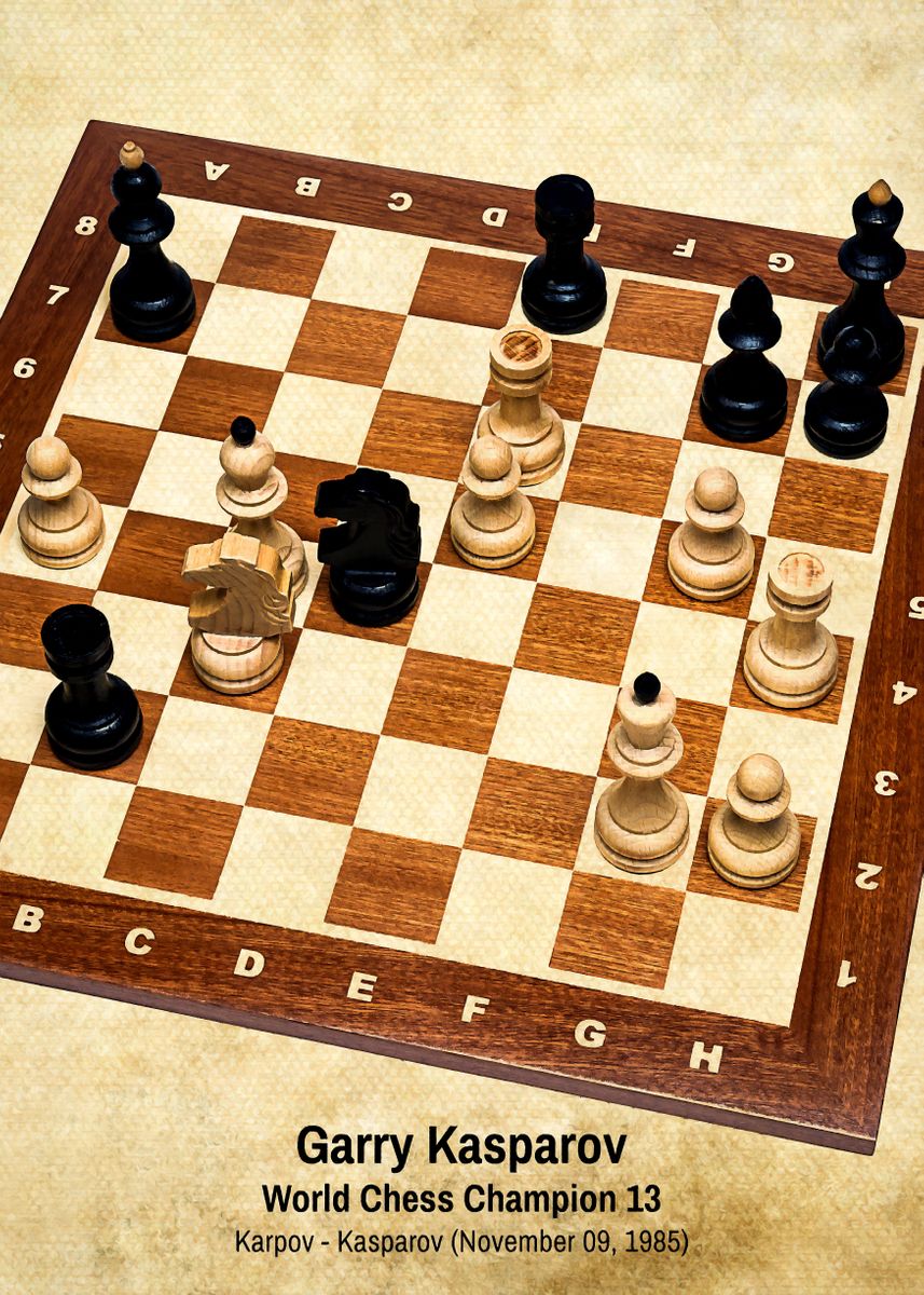 'Kasparov Chess Champion 13' Poster, picture, metal print, paint by Art ...