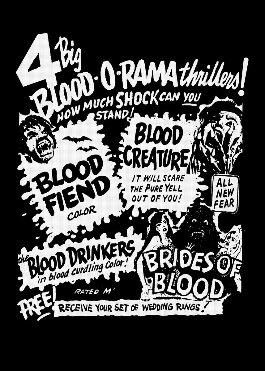 'Blood Thrillers' Poster, picture, metal print, paint by HereticTees ...