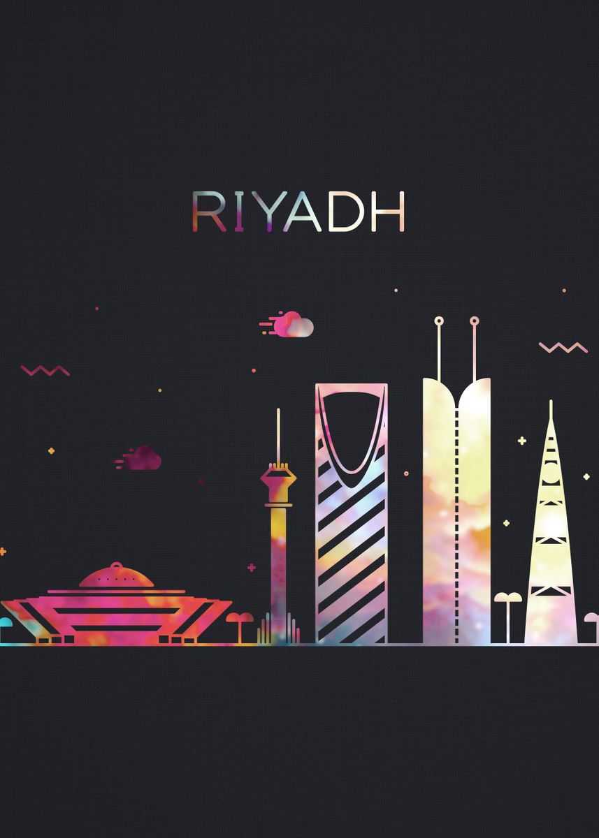 'Riyadh Saudi Arabia City' Poster, picture, metal print, paint by ...