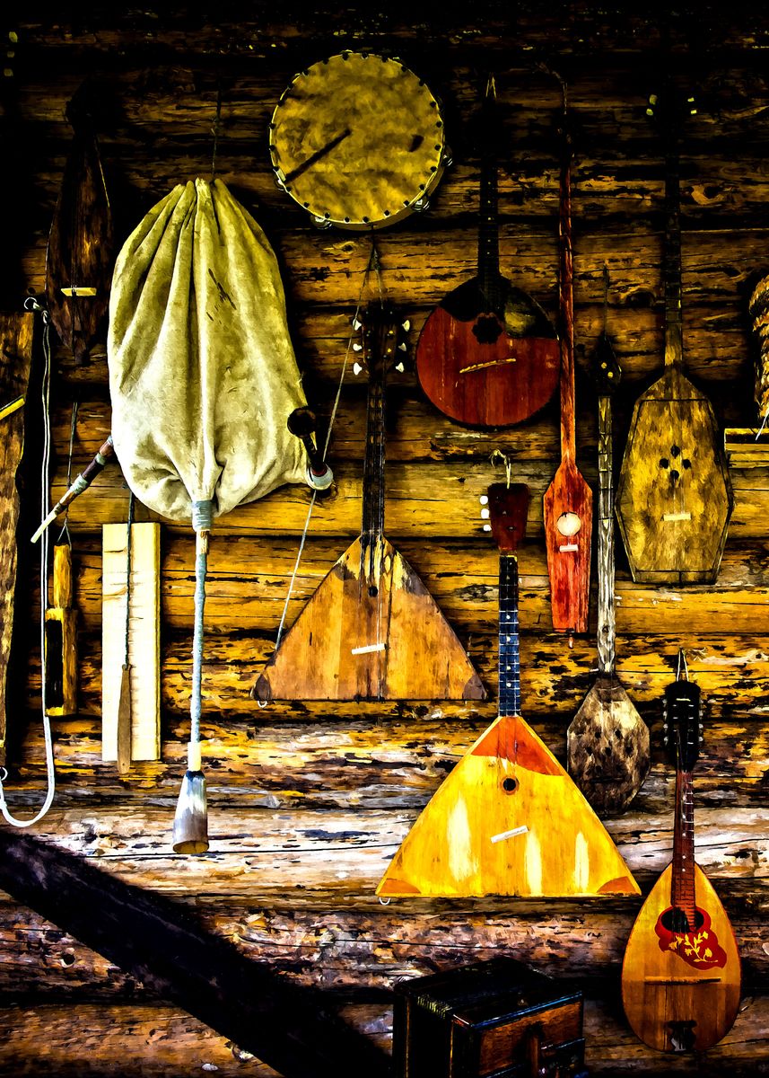 'Folk Musical Instruments' Poster, picture, metal print, paint by Art ...