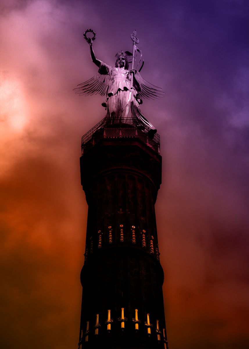 'Siegessaule Berlin' Poster by Stieven Rogiers | Displate