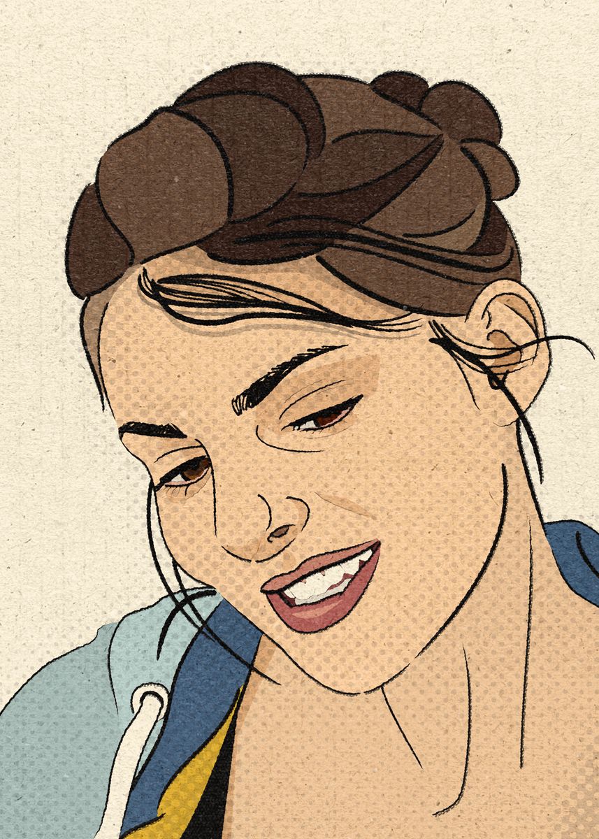 'Jelena' Poster, picture, metal print, paint by OB Creative | Displate