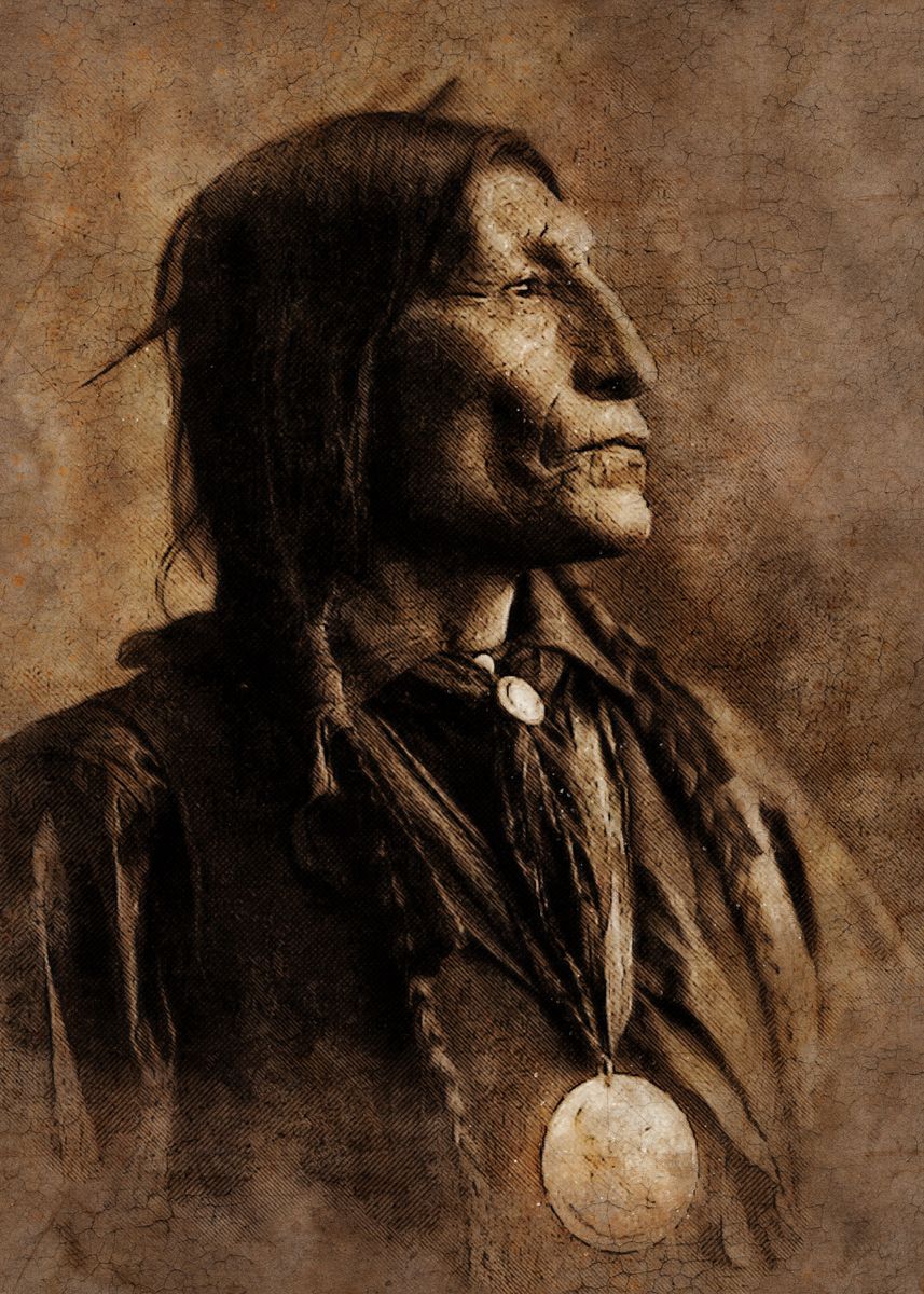 'Chief Wolf Robe' Poster, picture, metal print, paint by Petra ...