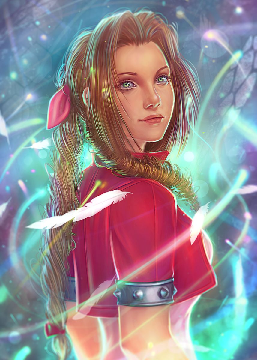 'aeris final fantasy 7' Poster, picture, metal print, paint by Andre ...