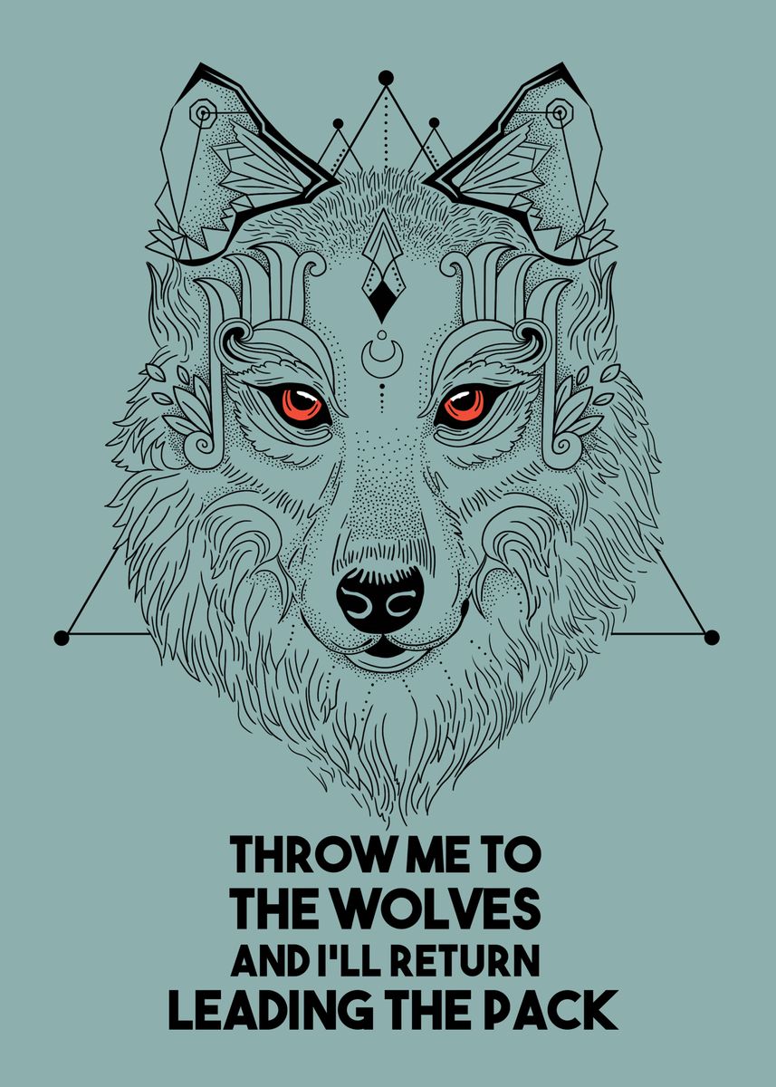 'Lone Wolf Art ' Poster, picture, metal print, paint by Superr Sunday ...