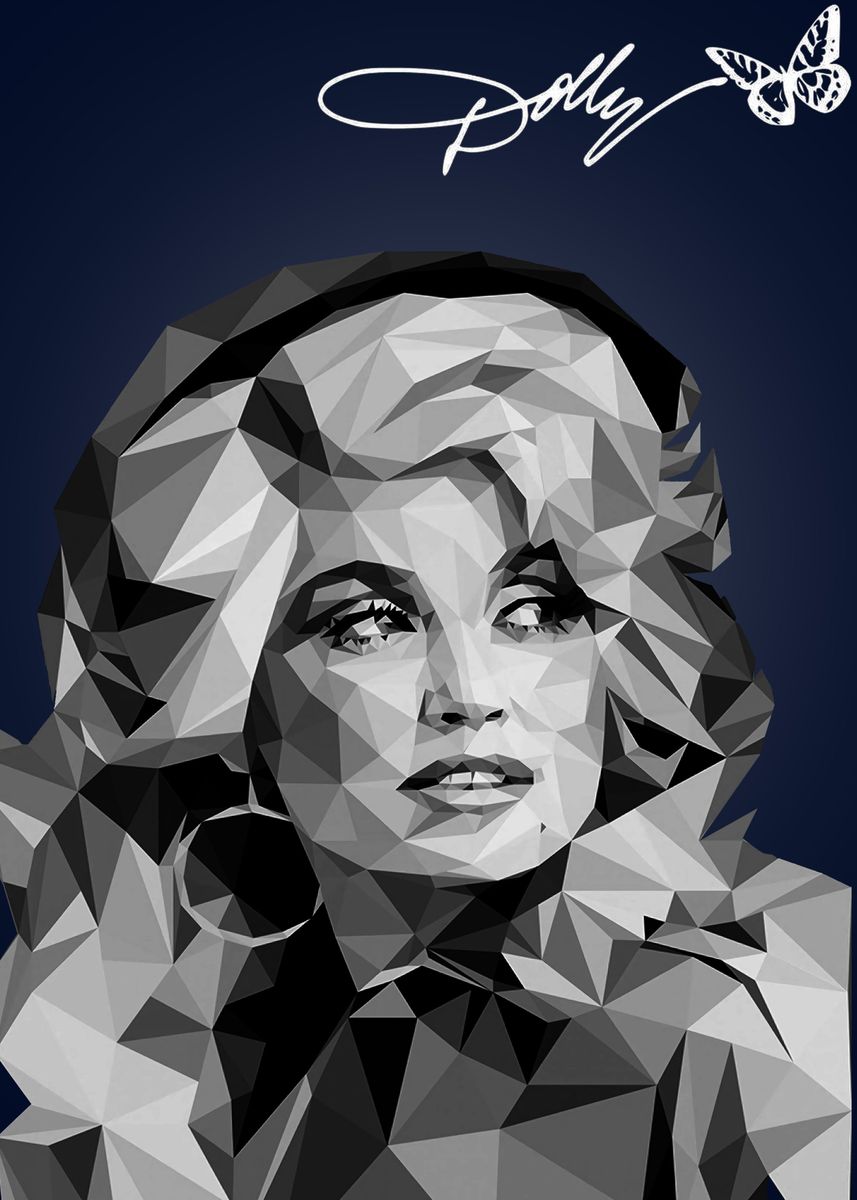 'dolly parton' Poster, picture, metal print, paint by nicholsburnett ...