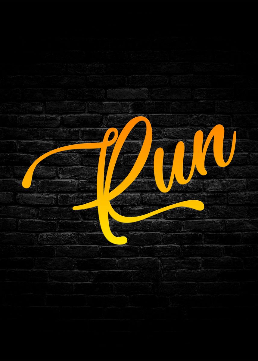 'Run' Poster, picture, metal print, paint by Graphix | Displate