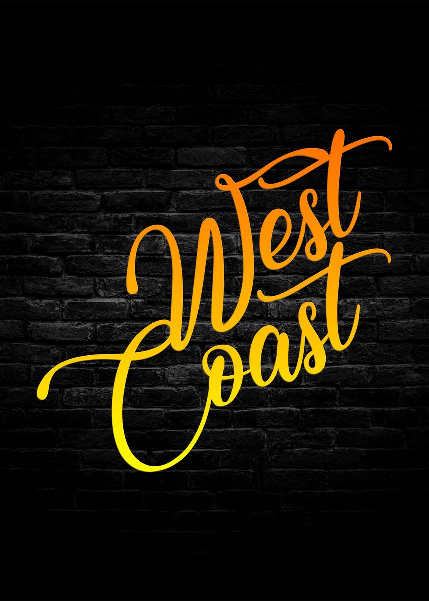 'West Coast' Poster, picture, metal print, paint by Graphix | Displate