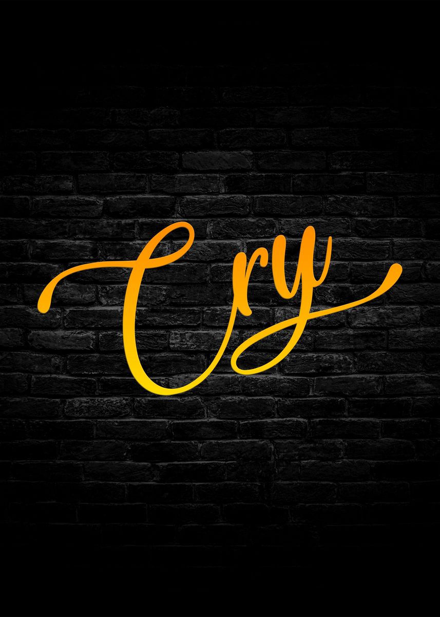 'Cry' Poster, picture, metal print, paint by Graphix | Displate