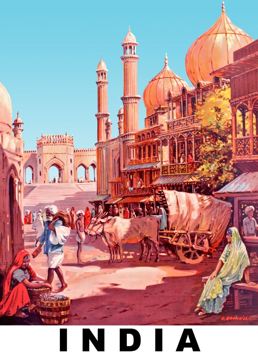 'India' Poster, picture, metal print, paint by Long Shot | Displate