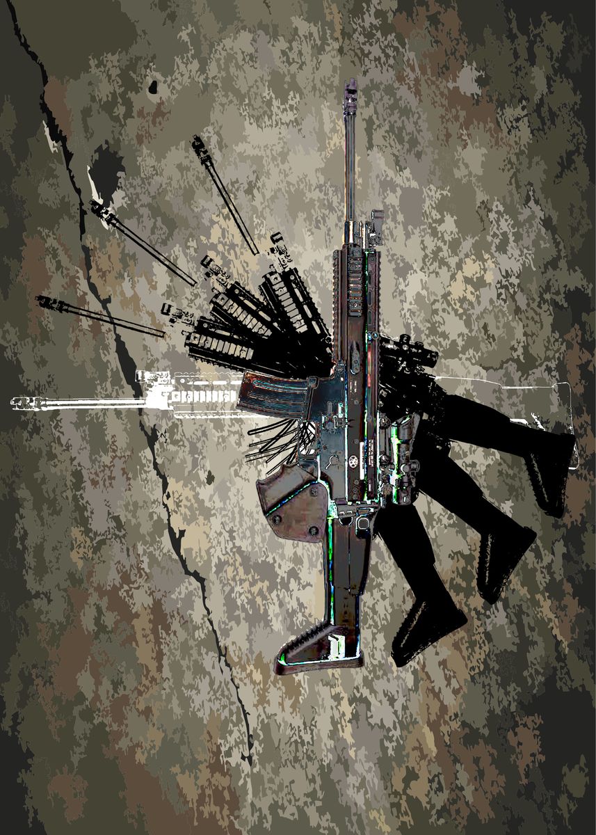 'scar L' Poster, picture, metal print, paint by Thogi Gio | Displate