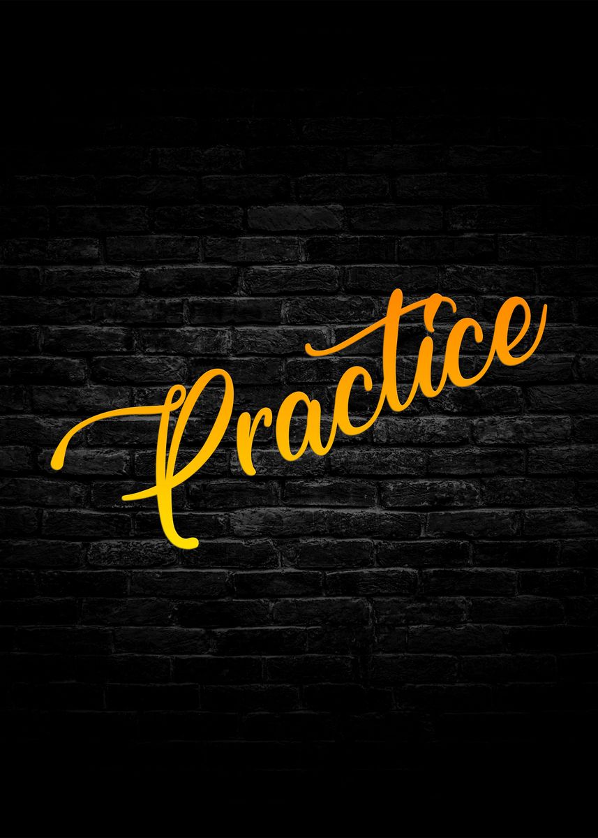 'Practice' Poster, picture, metal print, paint by Graphix | Displate