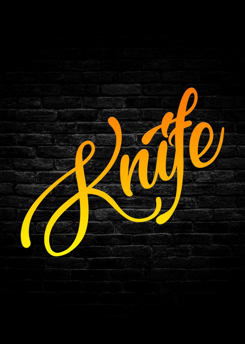 'Knife' Poster, picture, metal print, paint by Graphix | Displate