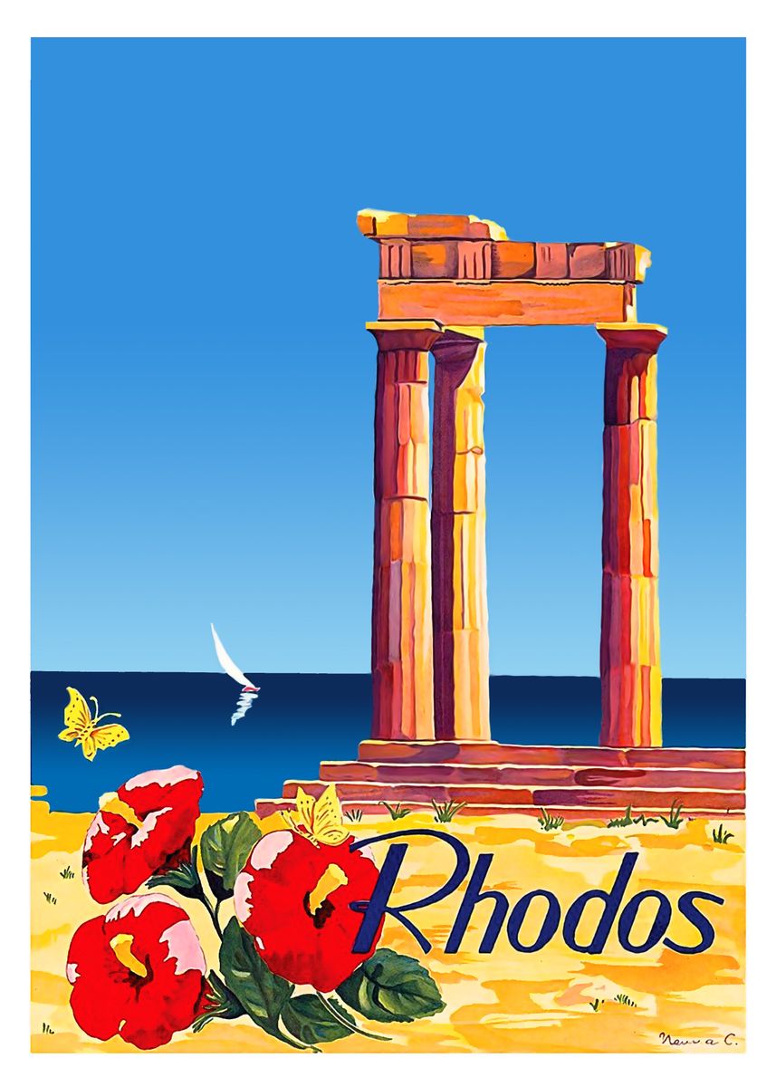 'Rhodos' Poster, picture, metal print, paint by Long Shot | Displate