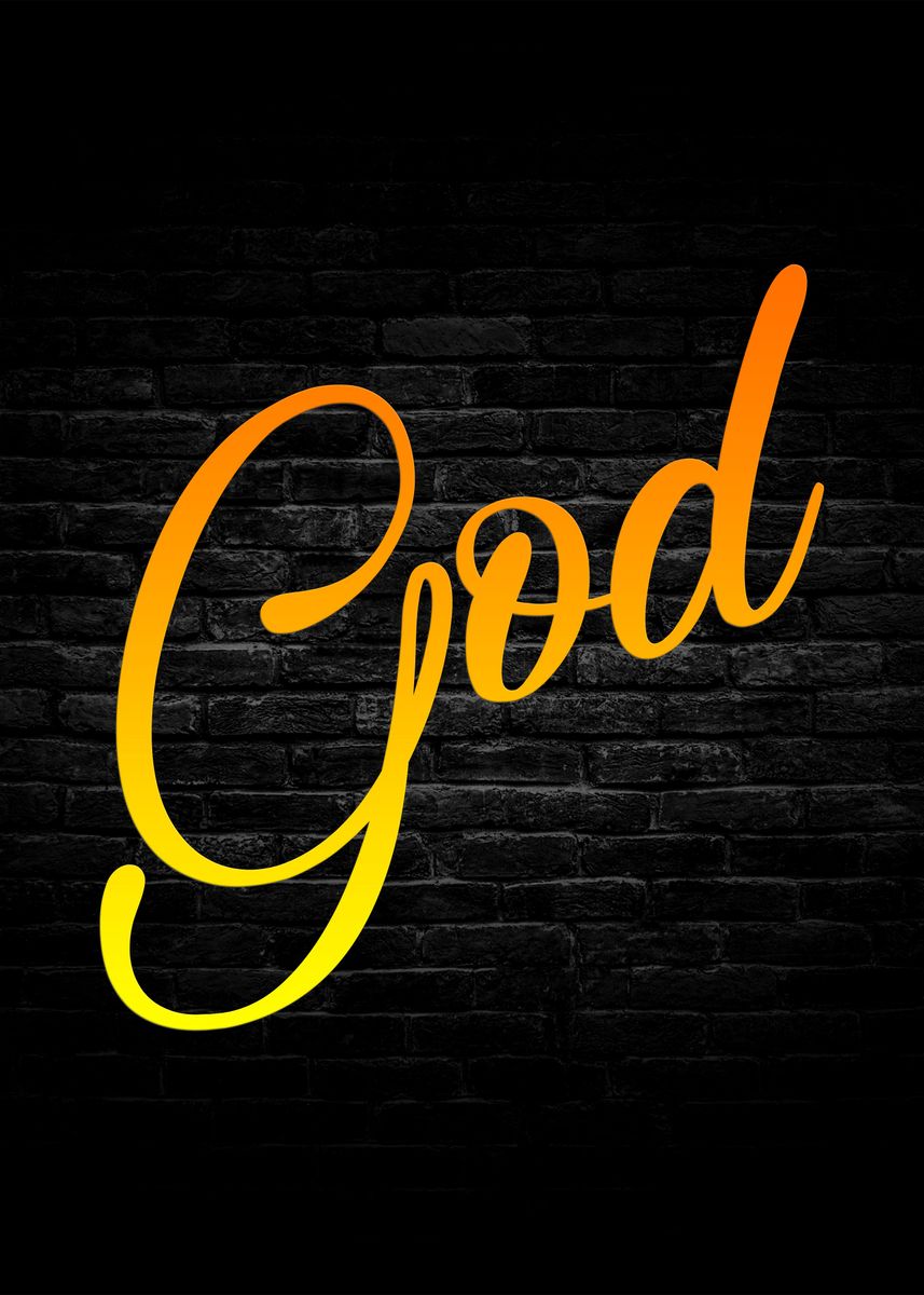 'God' Poster, picture, metal print, paint by Graphix | Displate