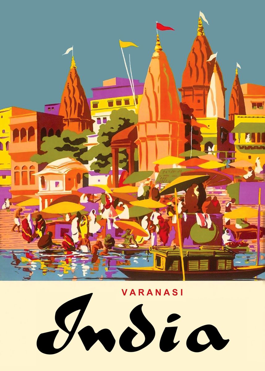 'Varanasi city India' Poster, picture, metal print, paint by Long Shot ...
