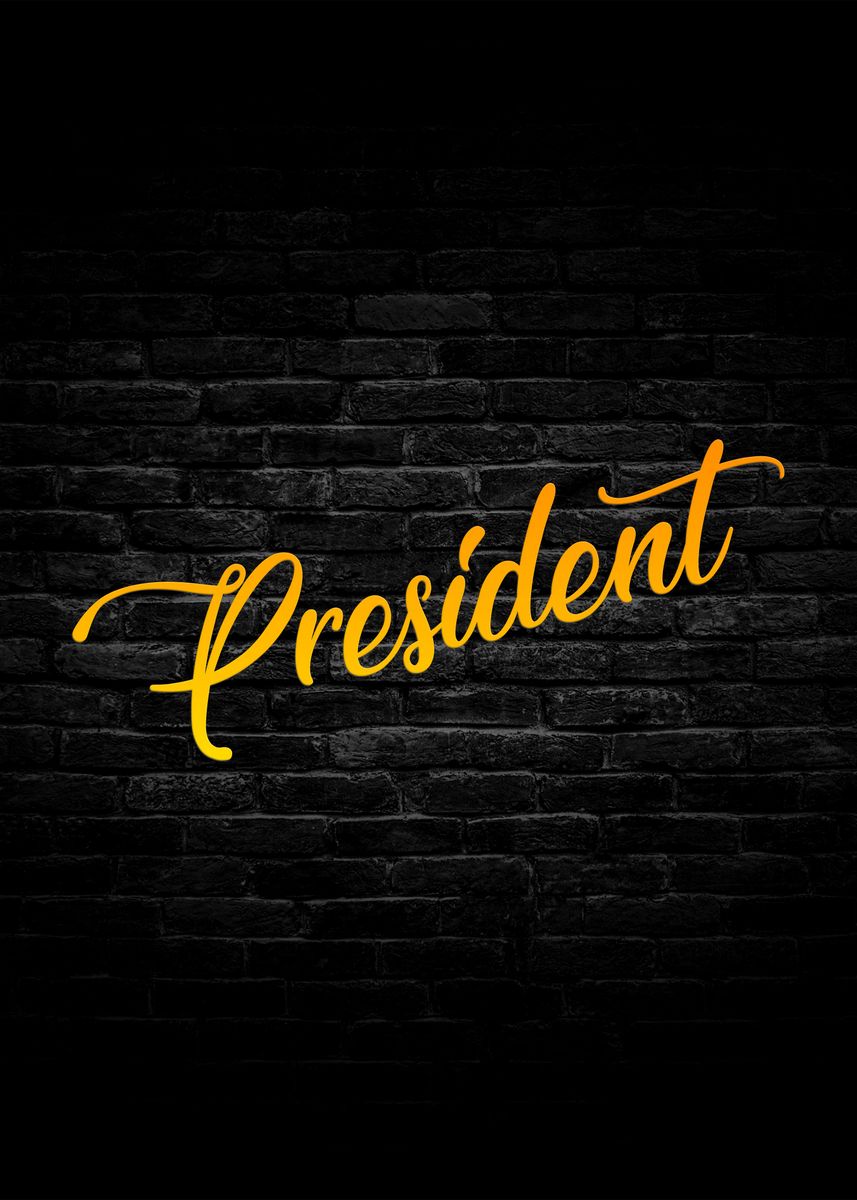 'President' Poster, picture, metal print, paint by Graphix | Displate