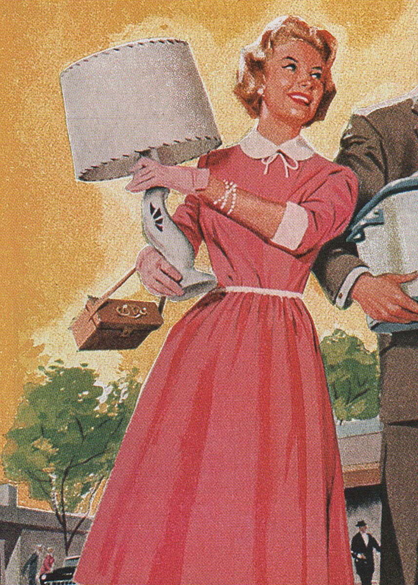 'Vintage Lady with Lamp' Poster, picture, metal print, paint by Jon ...