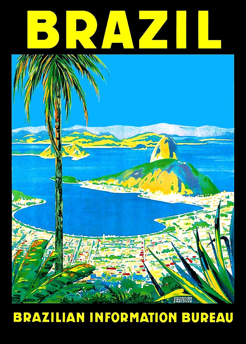 'Brazil' Poster, picture, metal print, paint by Long Shot | Displate