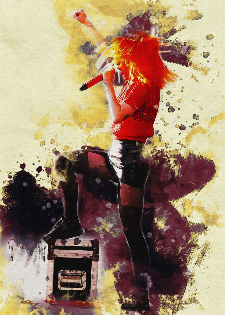 ' Smudge Vocalist Paramore' Poster, picture, metal print, paint by The ...