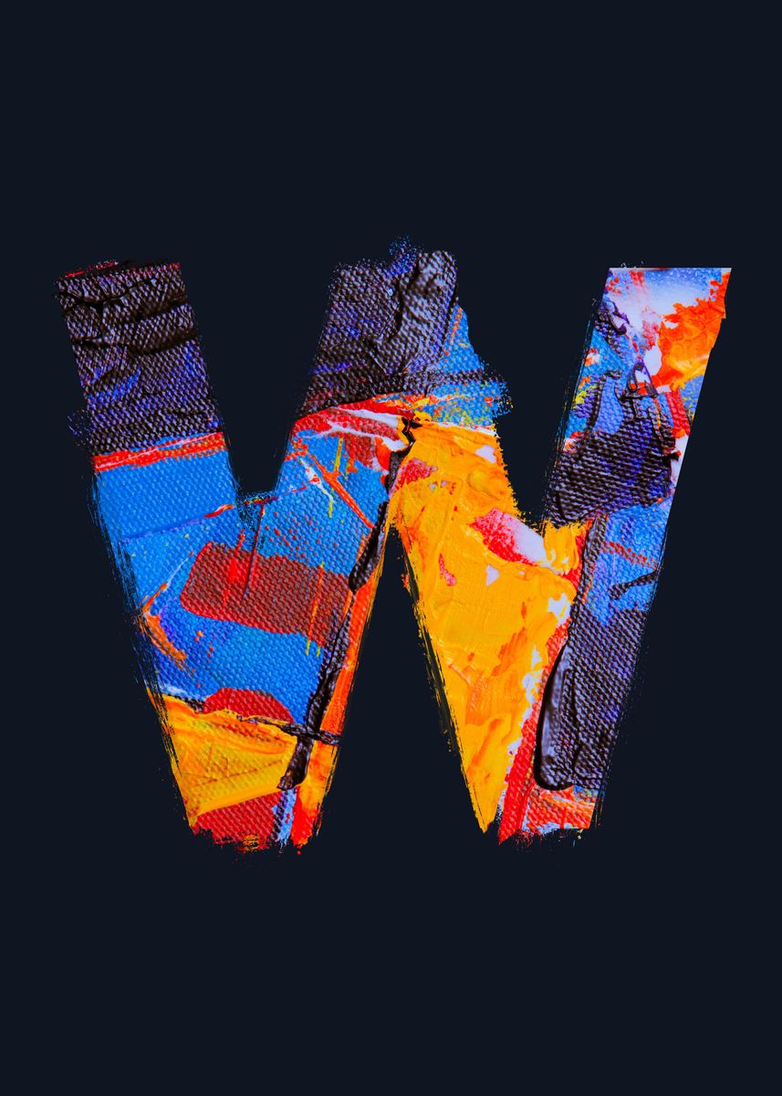 'Letter W' Poster, picture, metal print, paint by Peter Green | Displate