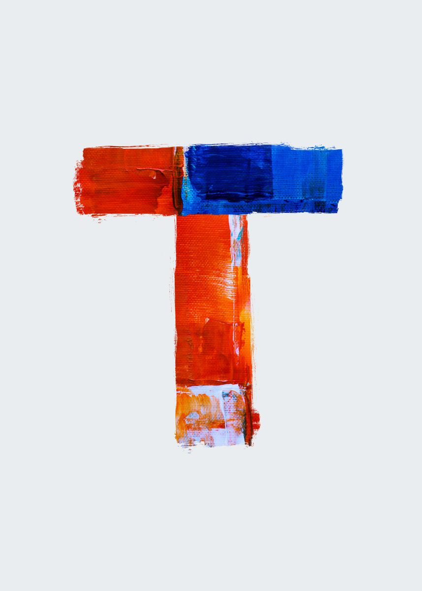 'Letter T' Poster, picture, metal print, paint by Peter Green | Displate