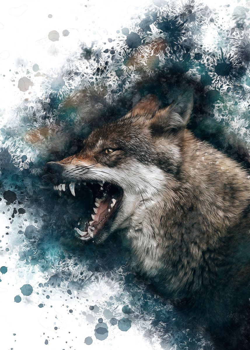 'Bad Wolf' Poster, picture, metal print, paint by dmc 696 | Displate
