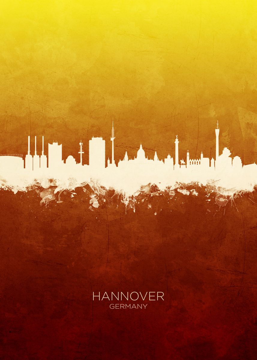 'Hannover Germany Skyline' Poster by Michael Tompsett | Displate
