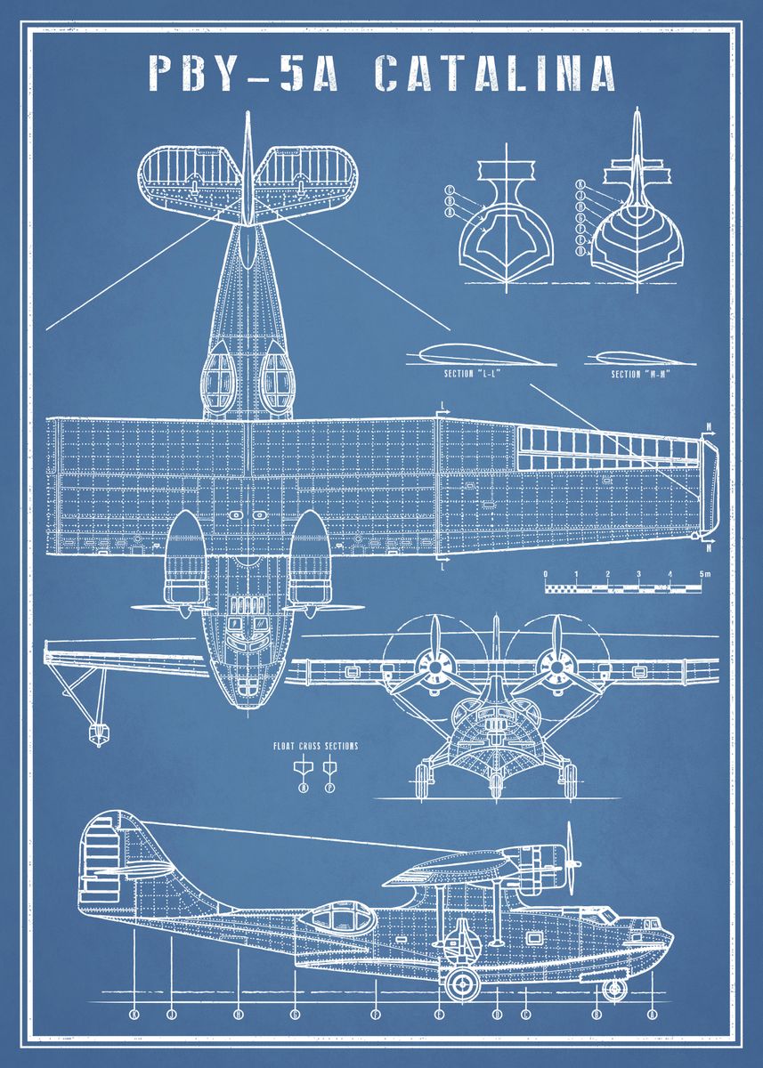 'PBY Catalina Navy Seaplane' Poster, picture, metal print, paint by ...