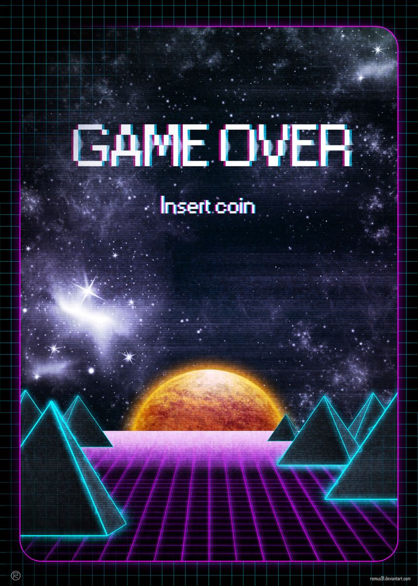 'Game Over' Poster, picture, metal print, paint by Romus | Displate