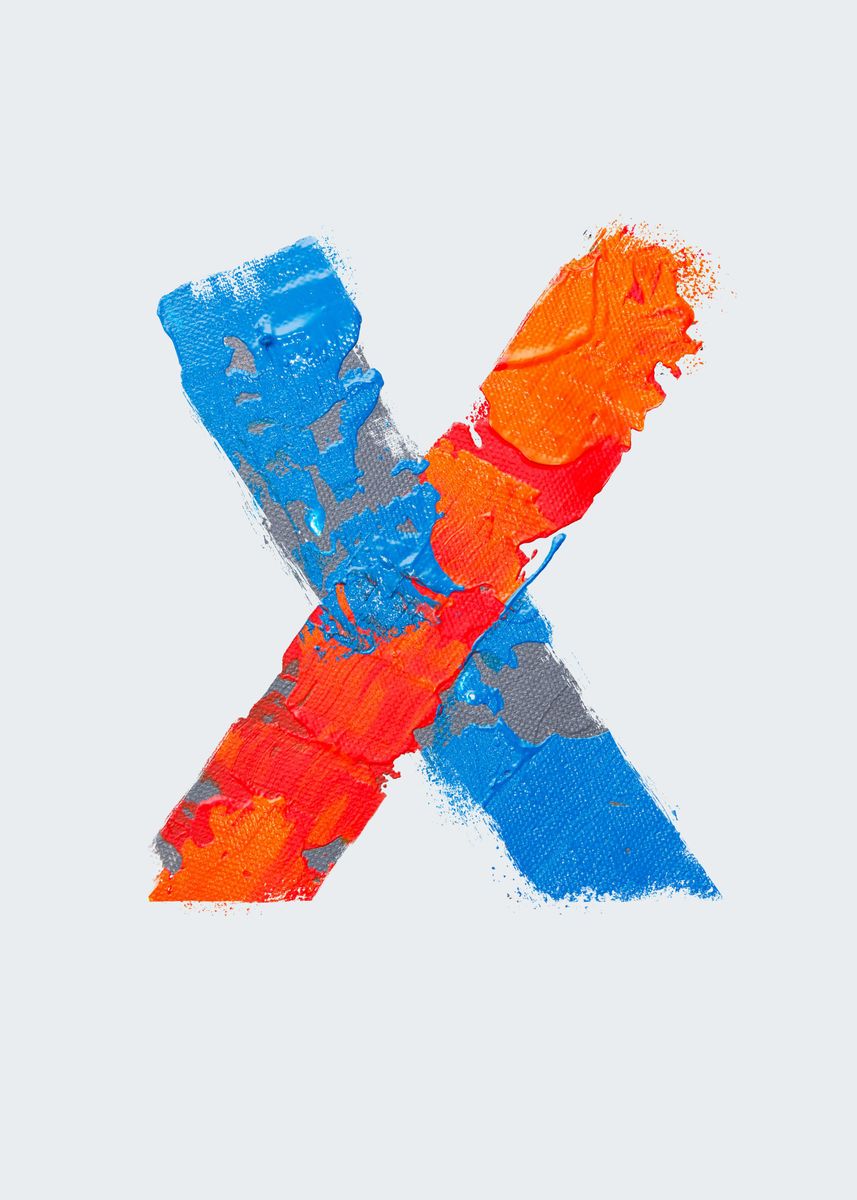 'Letter X' Poster, picture, metal print, paint by Peter Green | Displate