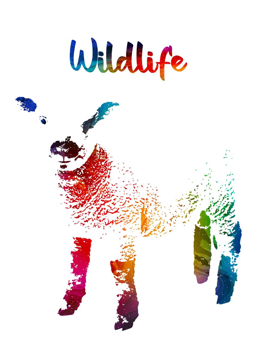 'Lamb' Poster, picture, metal print, paint by Printed Artings | Displate