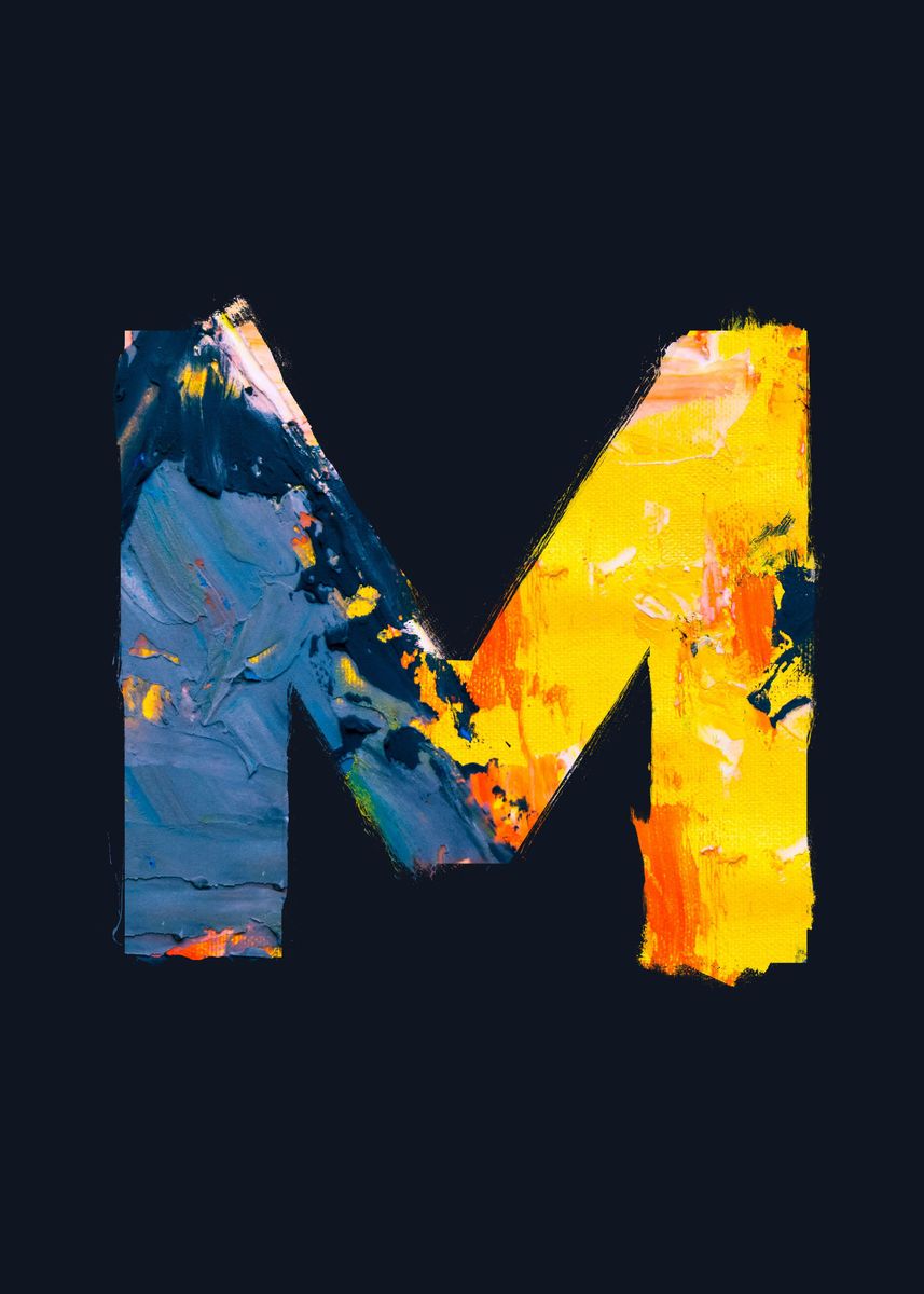 'Letter M' Poster, picture, metal print, paint by Peter Green | Displate