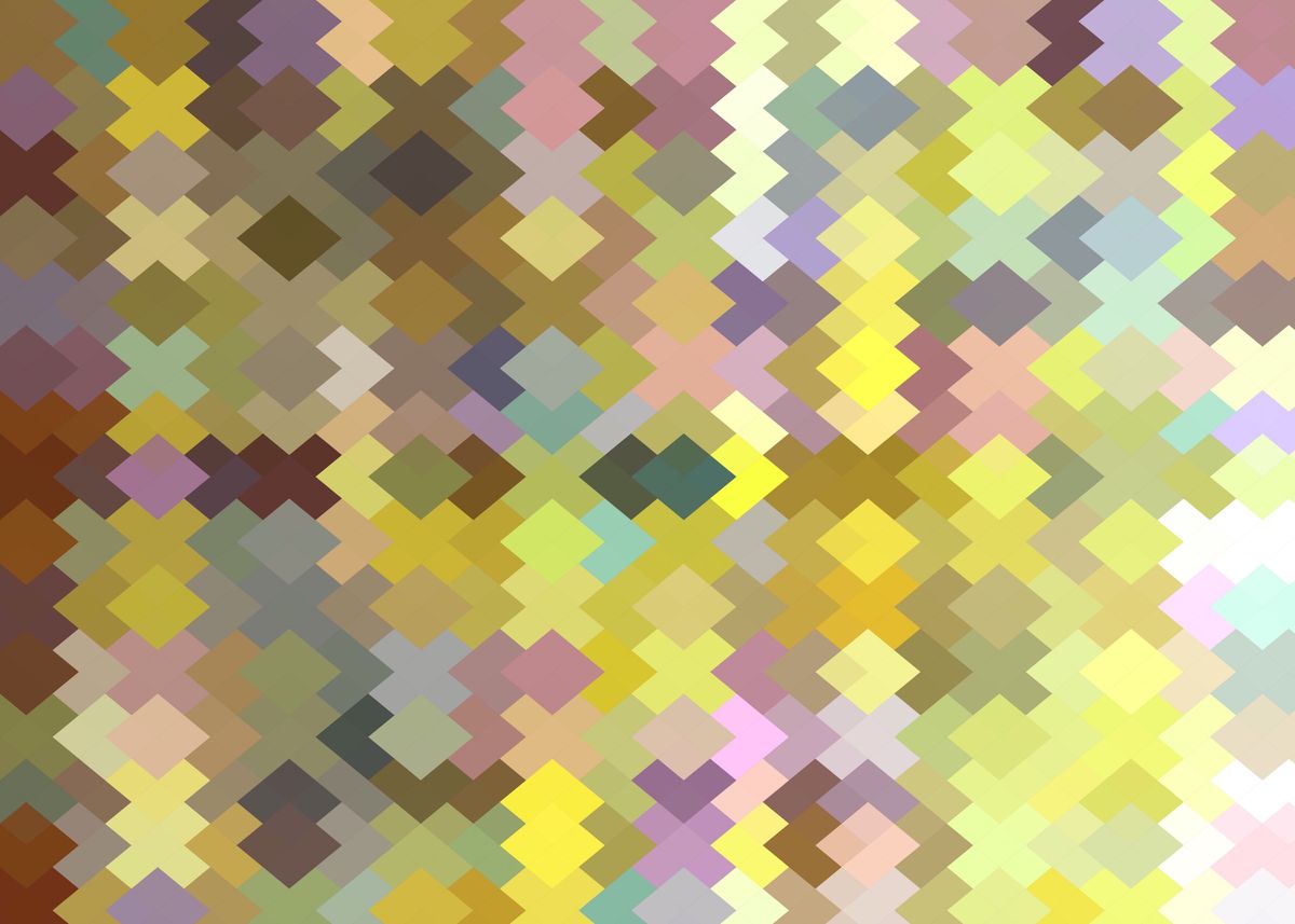 'geometric square pixel art' Poster by timmy LA | Displate