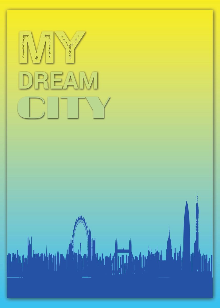 'dream city' Poster by gopal roy | Displate
