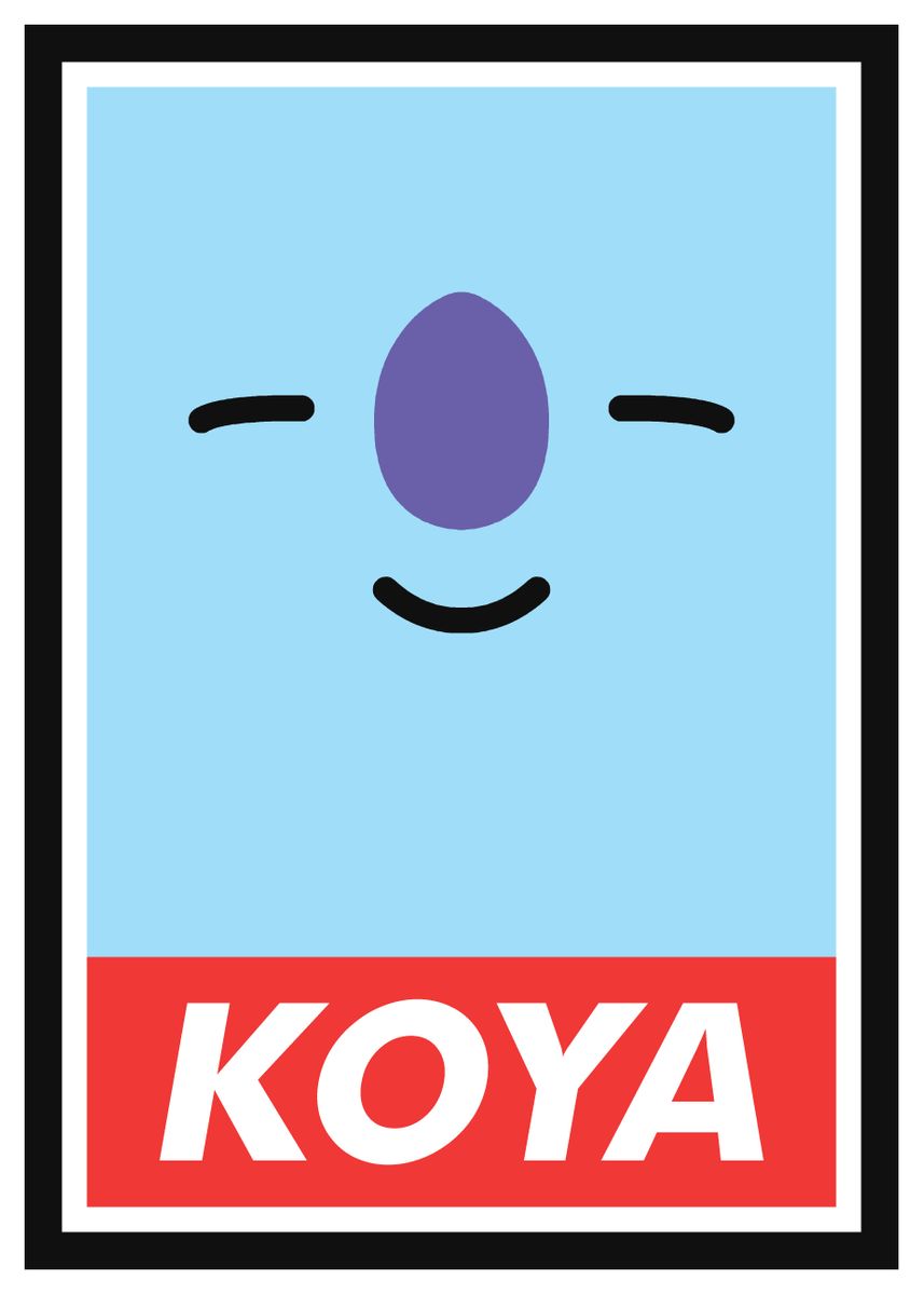 'KOYA BT21 OBEY GIANT STYLE' Poster, picture, metal print, paint by ...