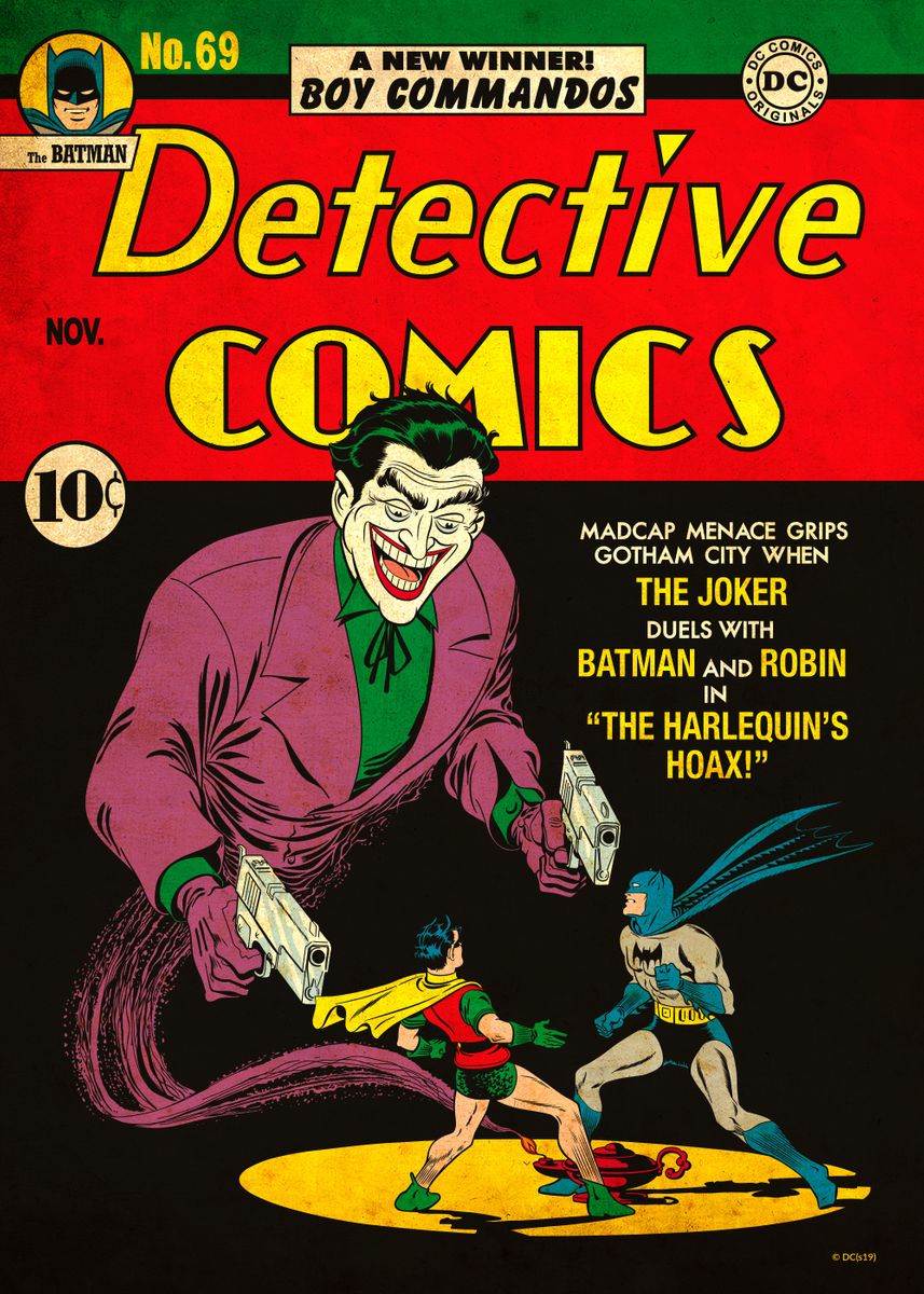 'Batman by Jerry Robinson' Poster, picture, metal print, paint by DC ...