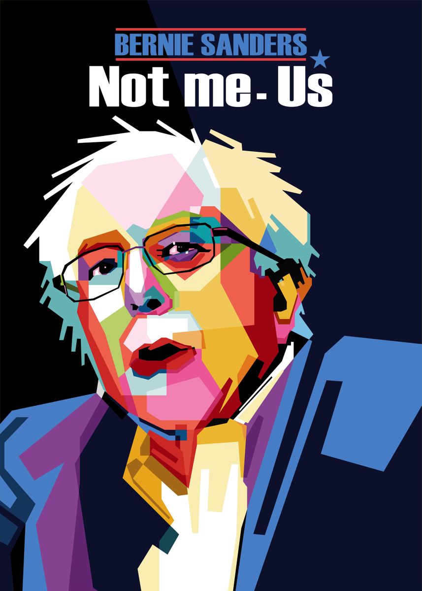 'Bernie Sanders' Poster, picture, metal print, paint by katees | Displate