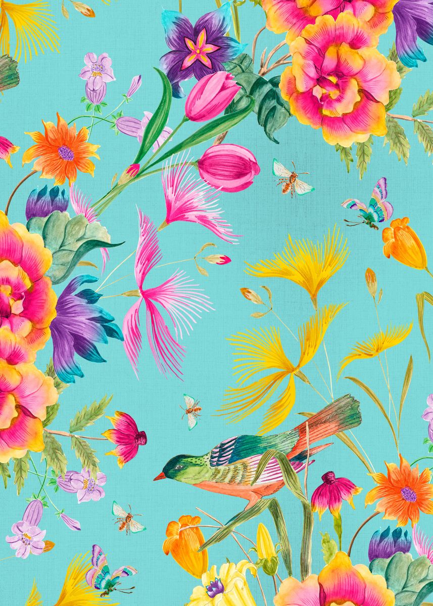 'Spring Joy In Blue' Poster, picture, metal print, paint by Seven Trees ...