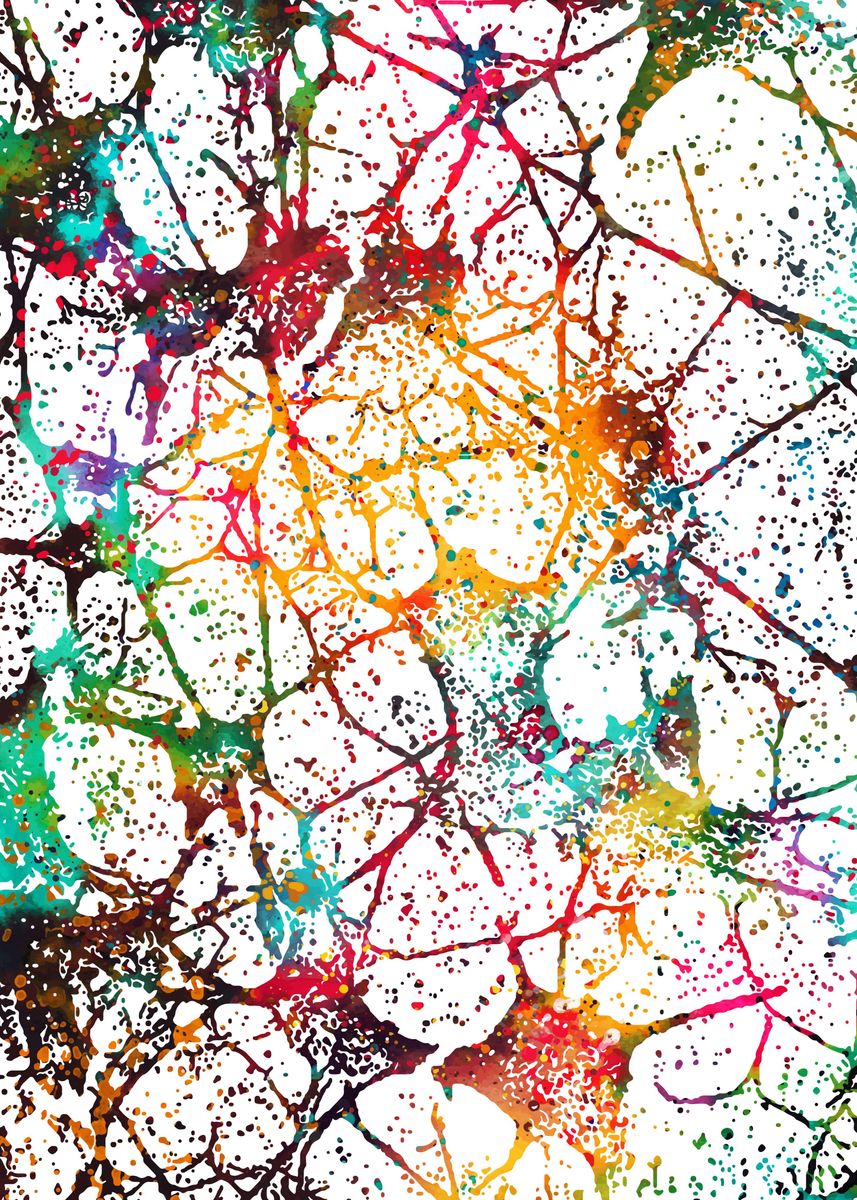 'Neural network' Poster, picture, metal print, paint by Erzebet Prikel ...
