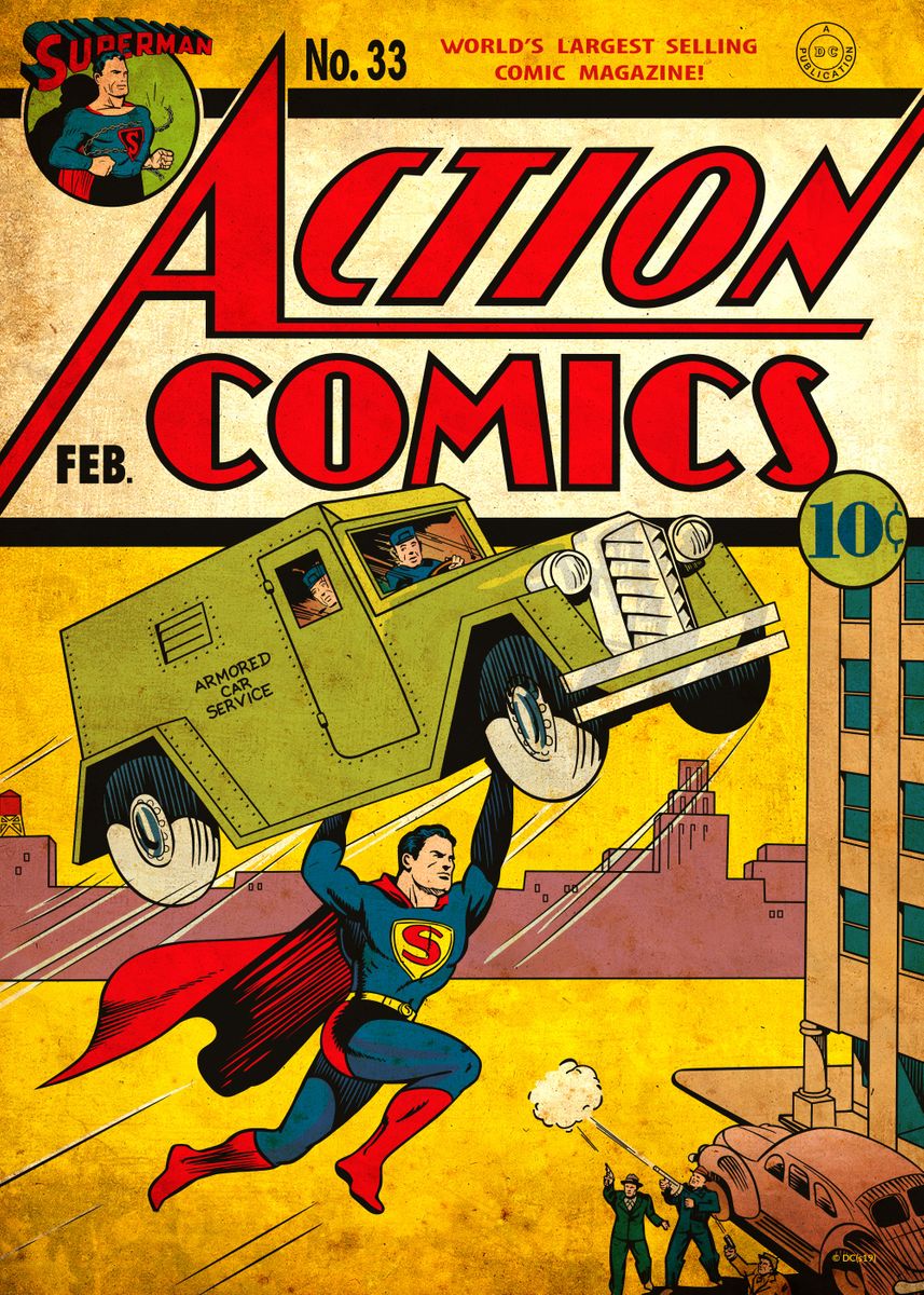 'Action Comics Superman 33 by Wayne Boring' Poster, picture, metal ...