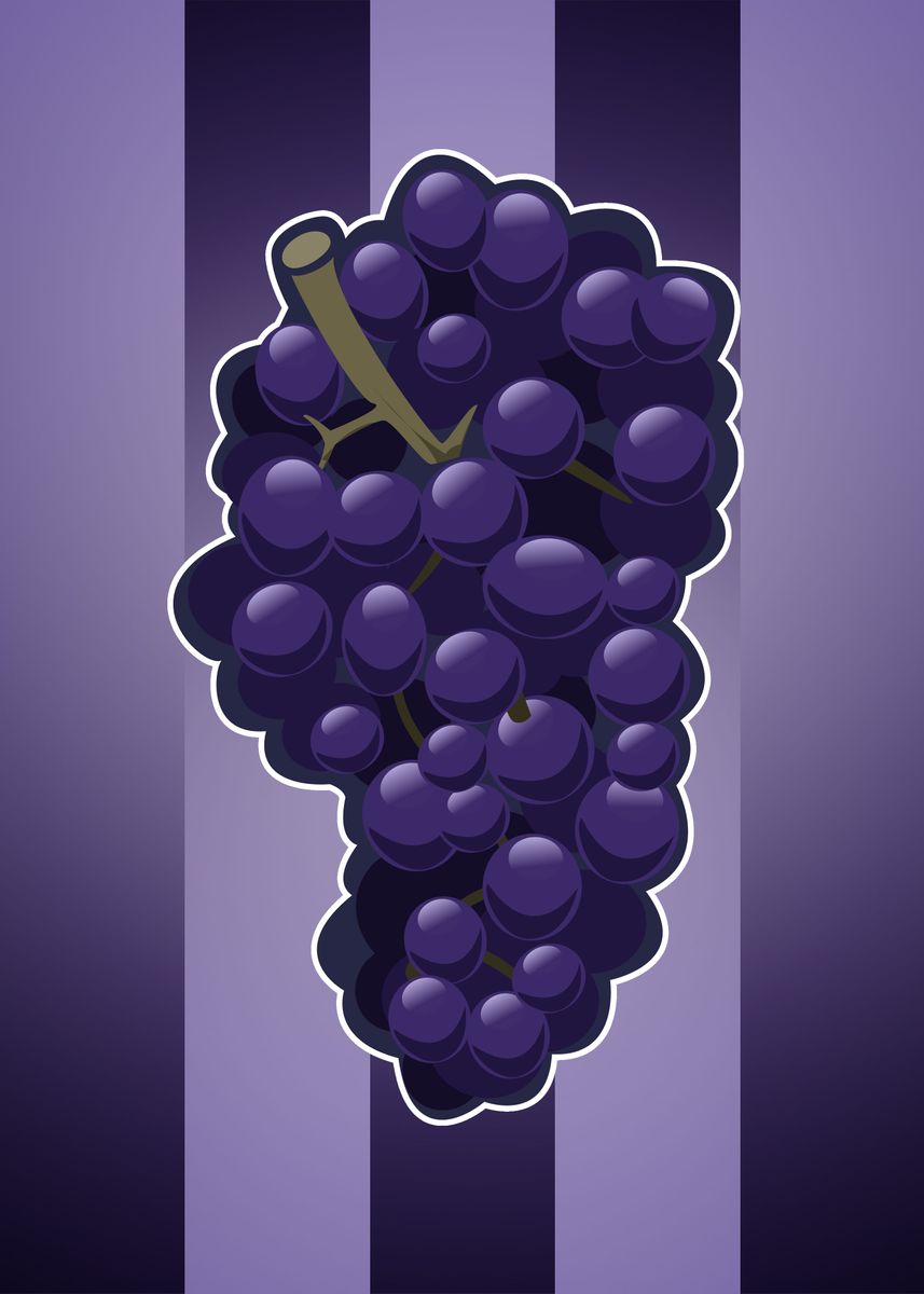 'Grapes' Poster, picture, metal print, paint by William Rossin | Displate