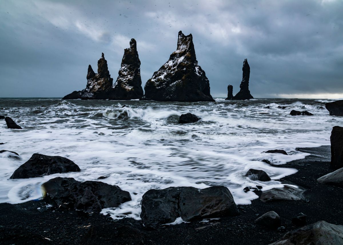 'Troll toes on black beach' Poster by Anton Petrus | Displate
